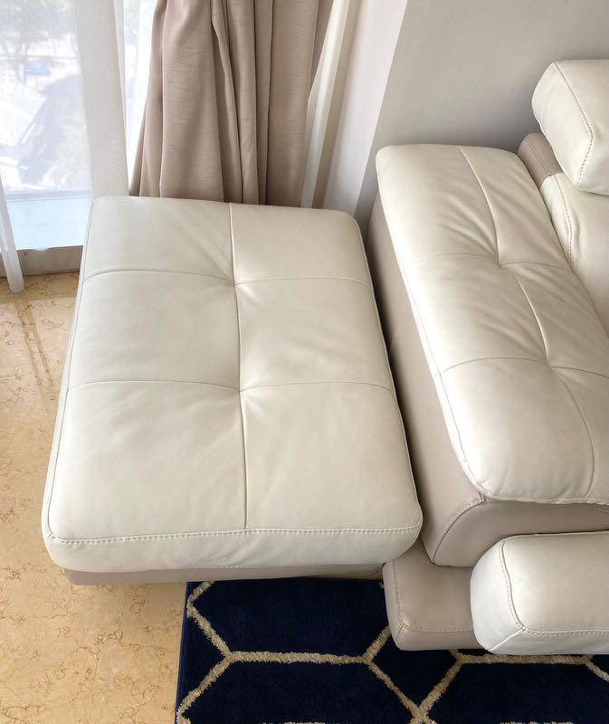DFS L shaped Leather Sofa 6-8 seater, Furniture & Home Living ...