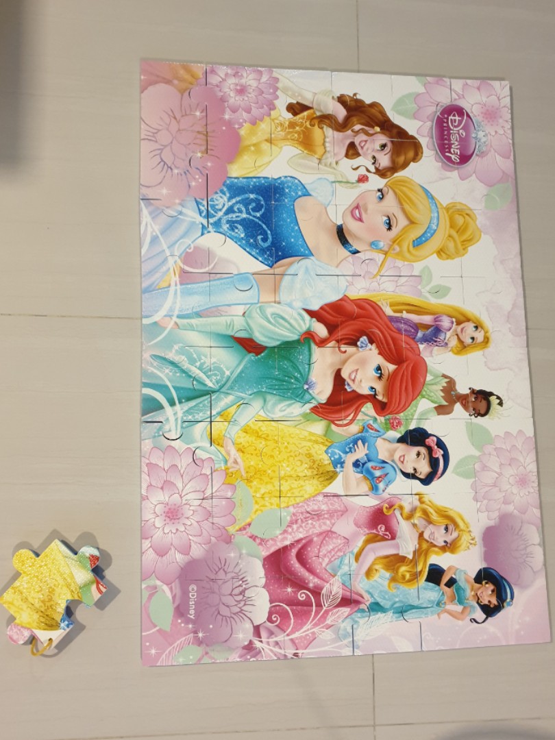 Disney Princess Puzzle Floor Mat, Hobbies & Toys, Toys & Games on Carousell