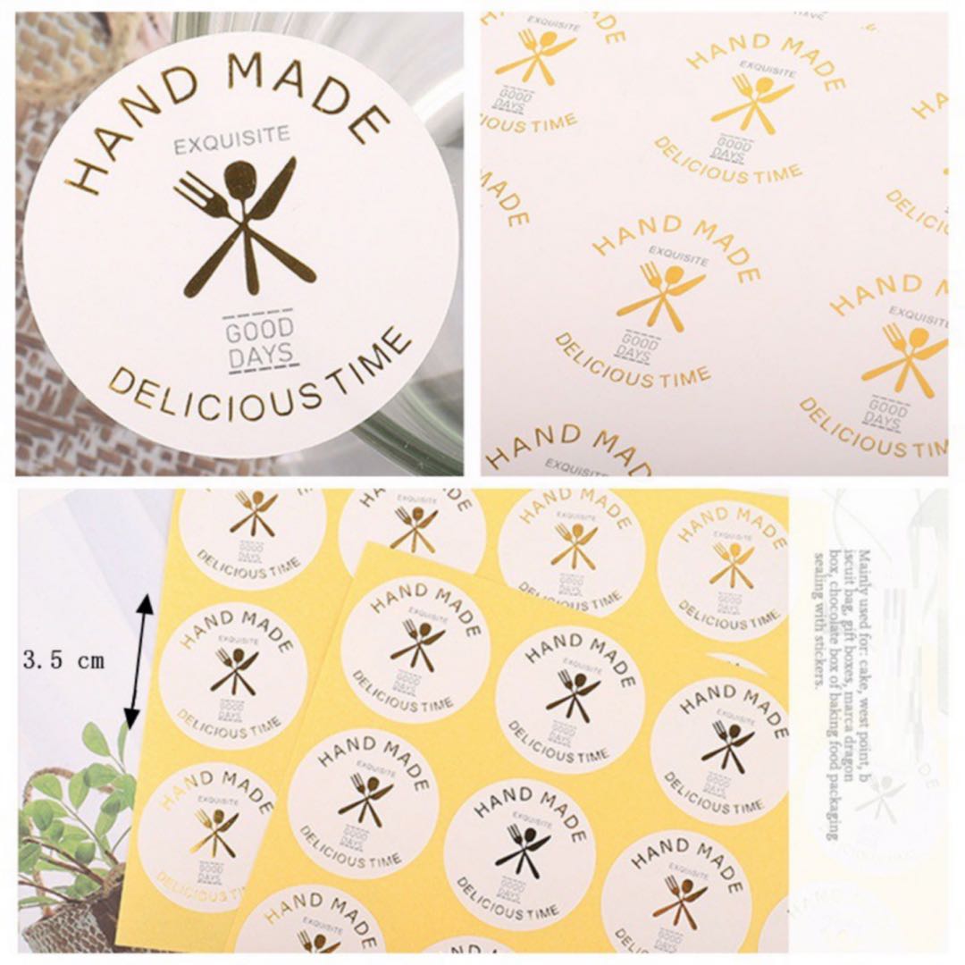 Handmade Baked Food Label Stickers, Hobbies & Toys, Stationery & Craft ...