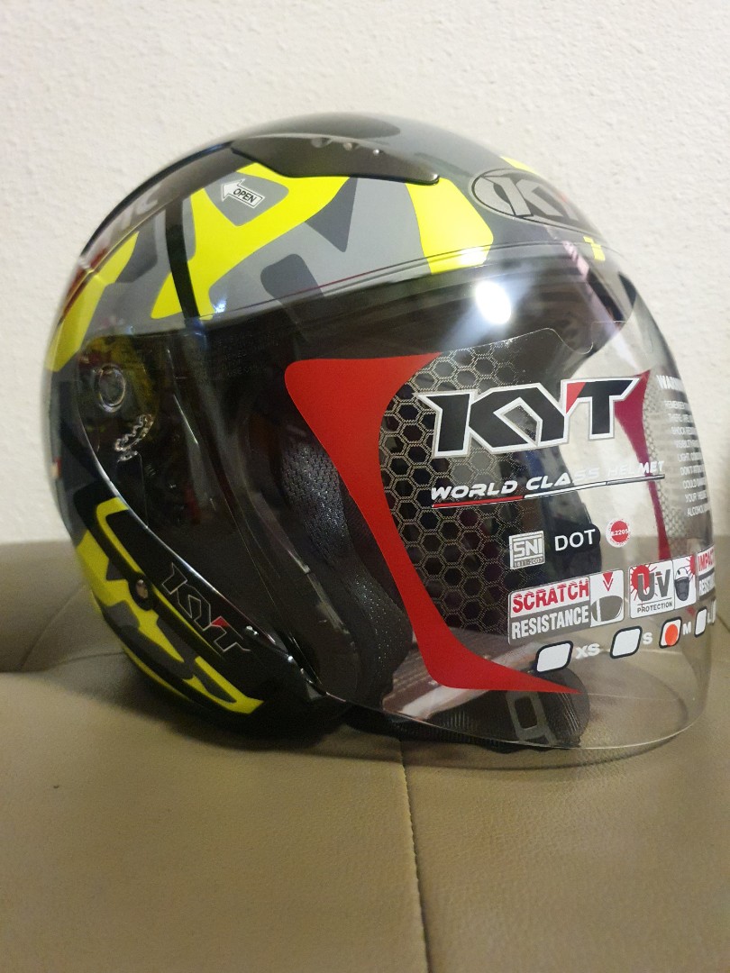 KYT helmet mimetic design, Motorcycles, Motorcycle Accessories on Carousell