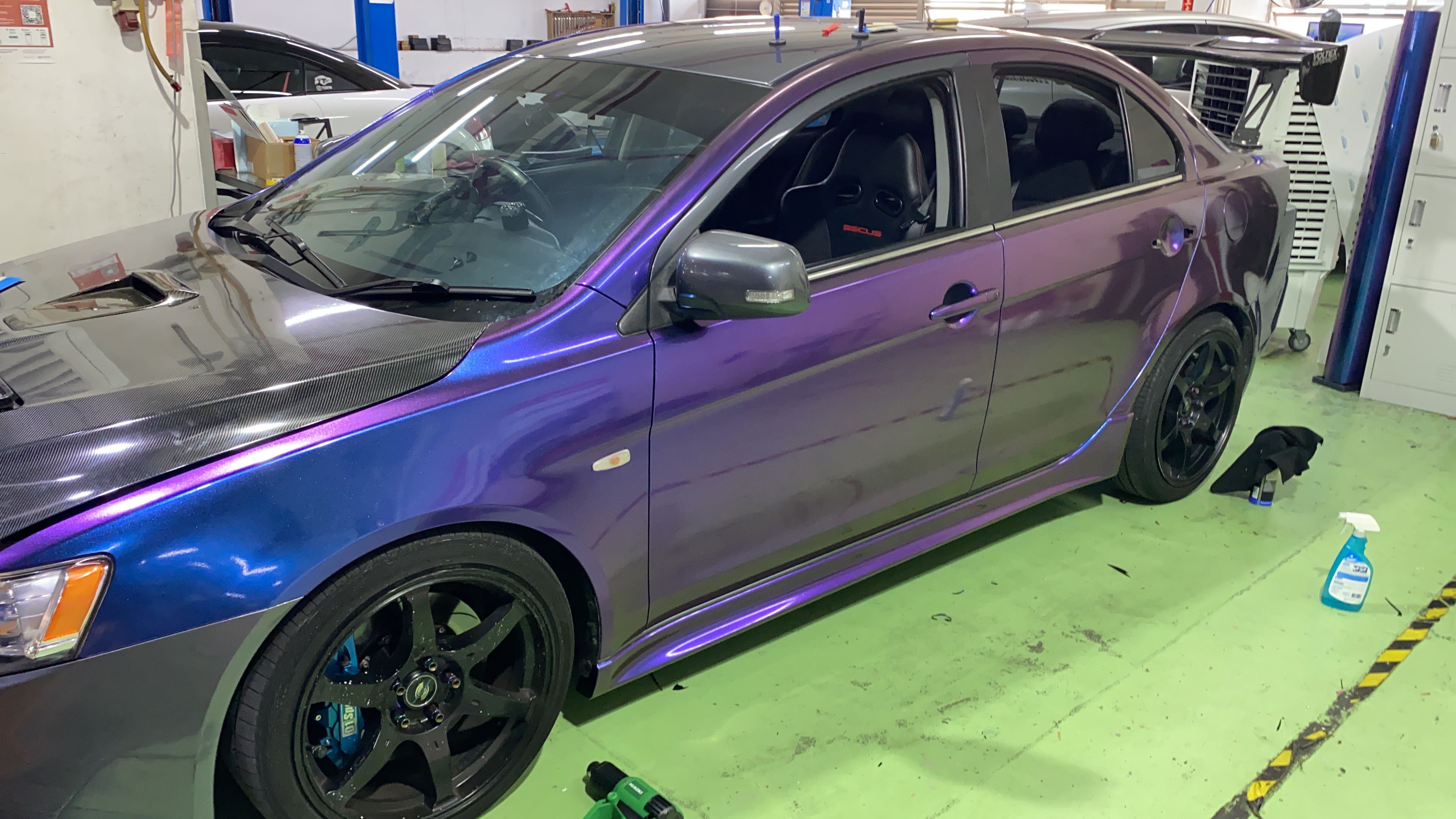 Lancer EX full wrap chameleon purple red, Car Accessories, Accessories ...