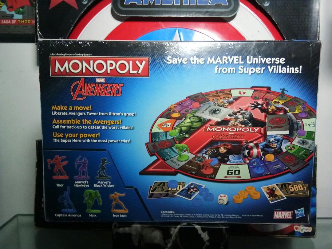 Monopoly Avengers Hasbro Game Marvel Universe, Hobbies & Toys, Toys ...