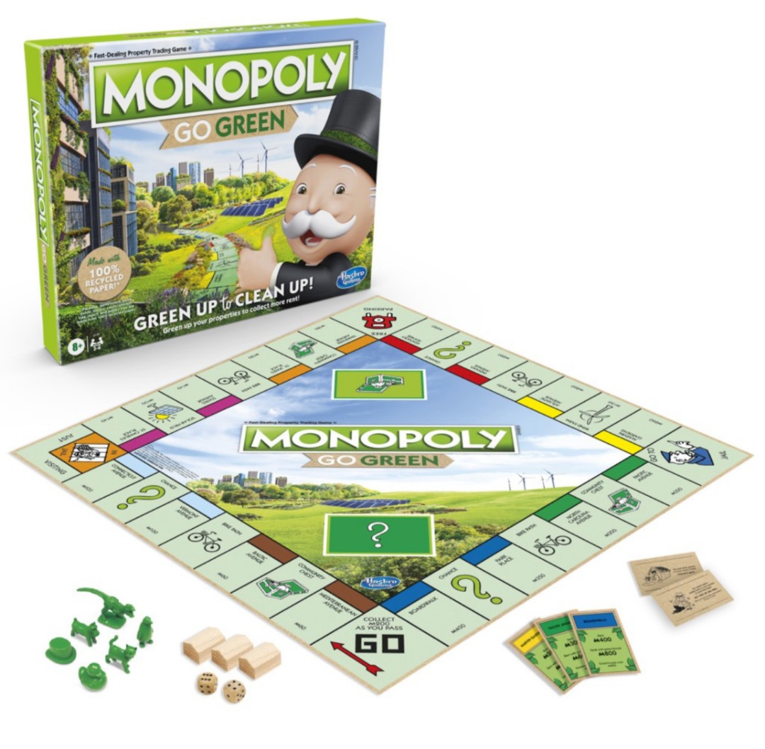 Monopoly Go Green Edition (Authentic), Hobbies & Toys, Toys & Games on ...