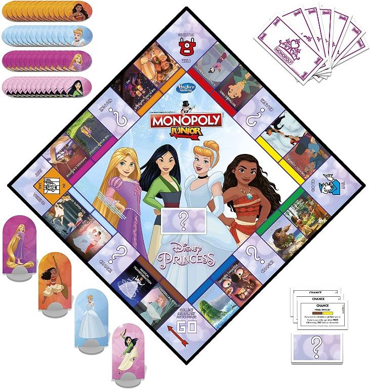 Monopoly Junior : Disney Princess Edition (Authentic), Hobbies & Toys ...