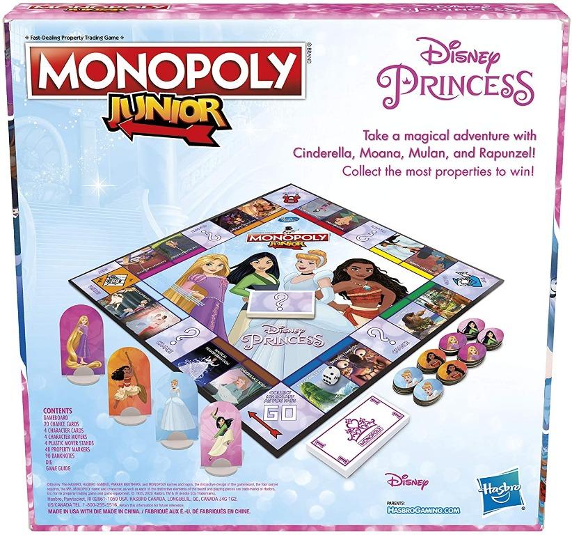Monopoly Junior : Disney Princess Edition (Authentic), Hobbies & Toys ...
