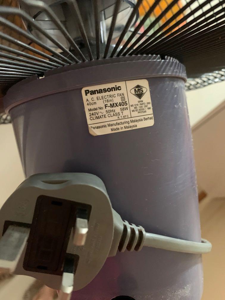 Panasonic Electric Stand Fan 16in, Furniture & Home Living, Lighting ...