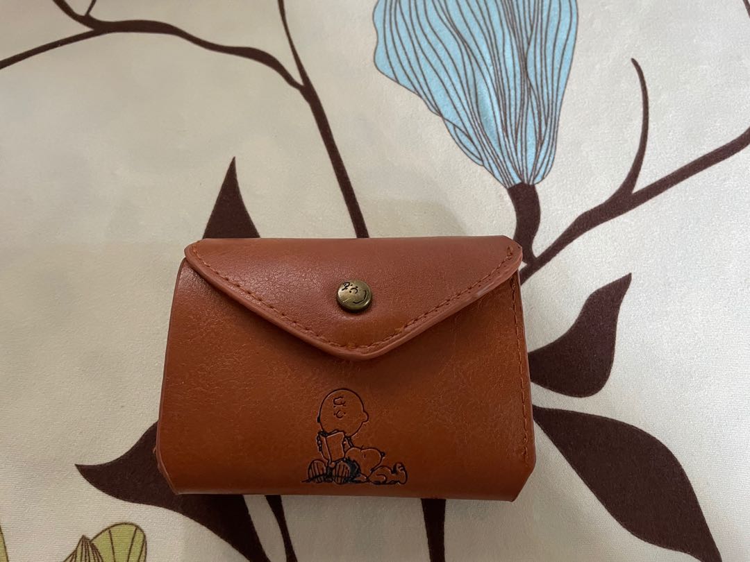 Peanuts SNOOPY minimal wallet Three Fold Coin Purse, Women's Fashion ...
