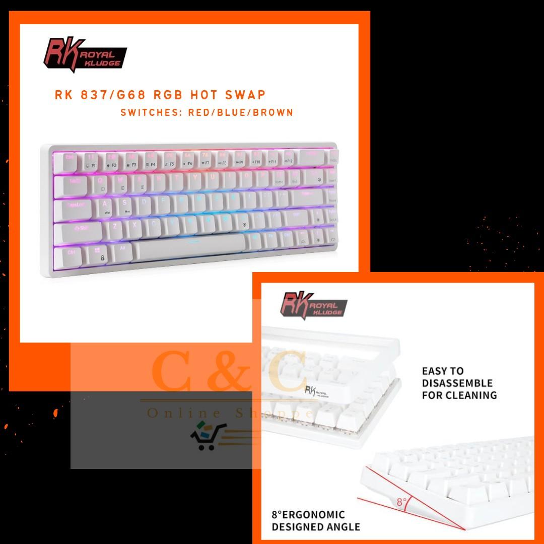 Royal Kludge RK837 / G68 Mechanical KeyBoard (2021) Hot Swap, Computers ...