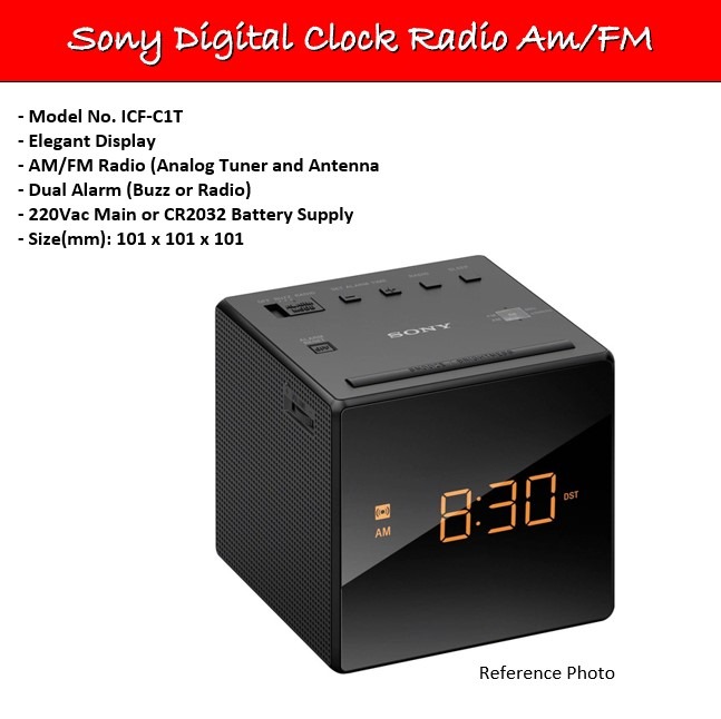 Sony Digital Clock Radio AM/FM - Dual Alarm Clock, Audio, Portable ...
