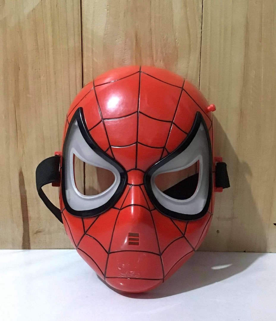 Spider Man Mask Green Neon Light Up Eyes, Hobbies & Toys, Toys & Games ...