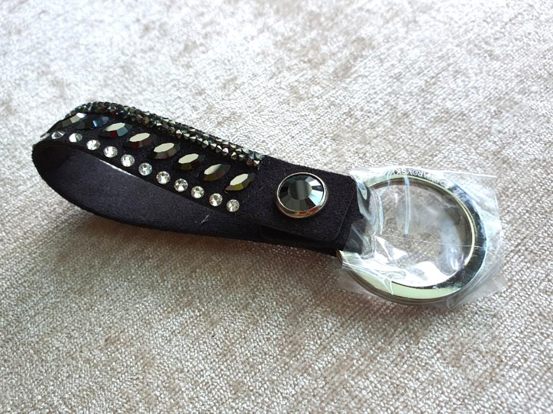 Swarovski crystal key ring, Women's Fashion, Watches & Accessories ...