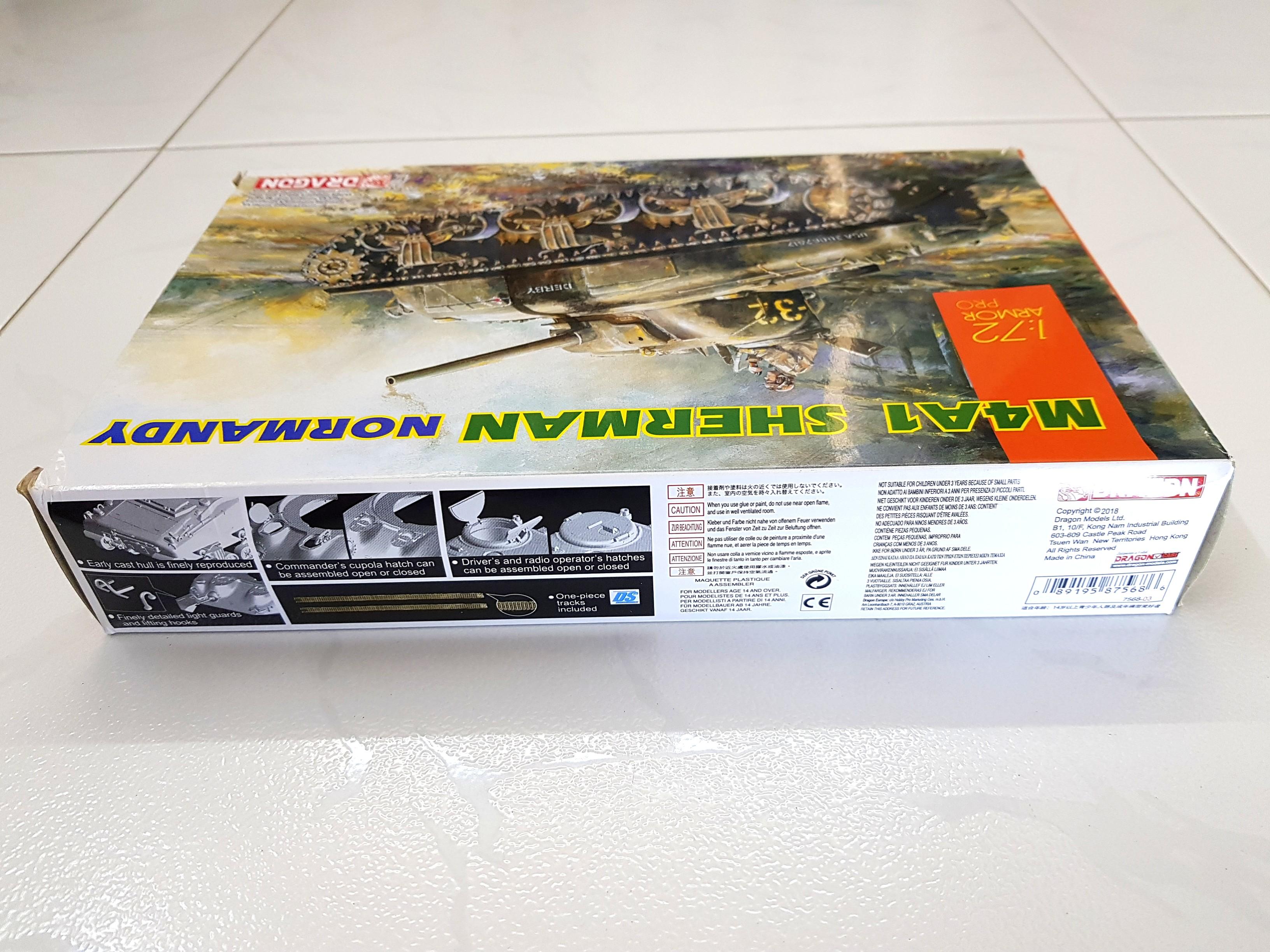 1/72 Dragon Armor Pro #7568 US Medium Tank M4A1 Sherman Normandy 1944 c ...