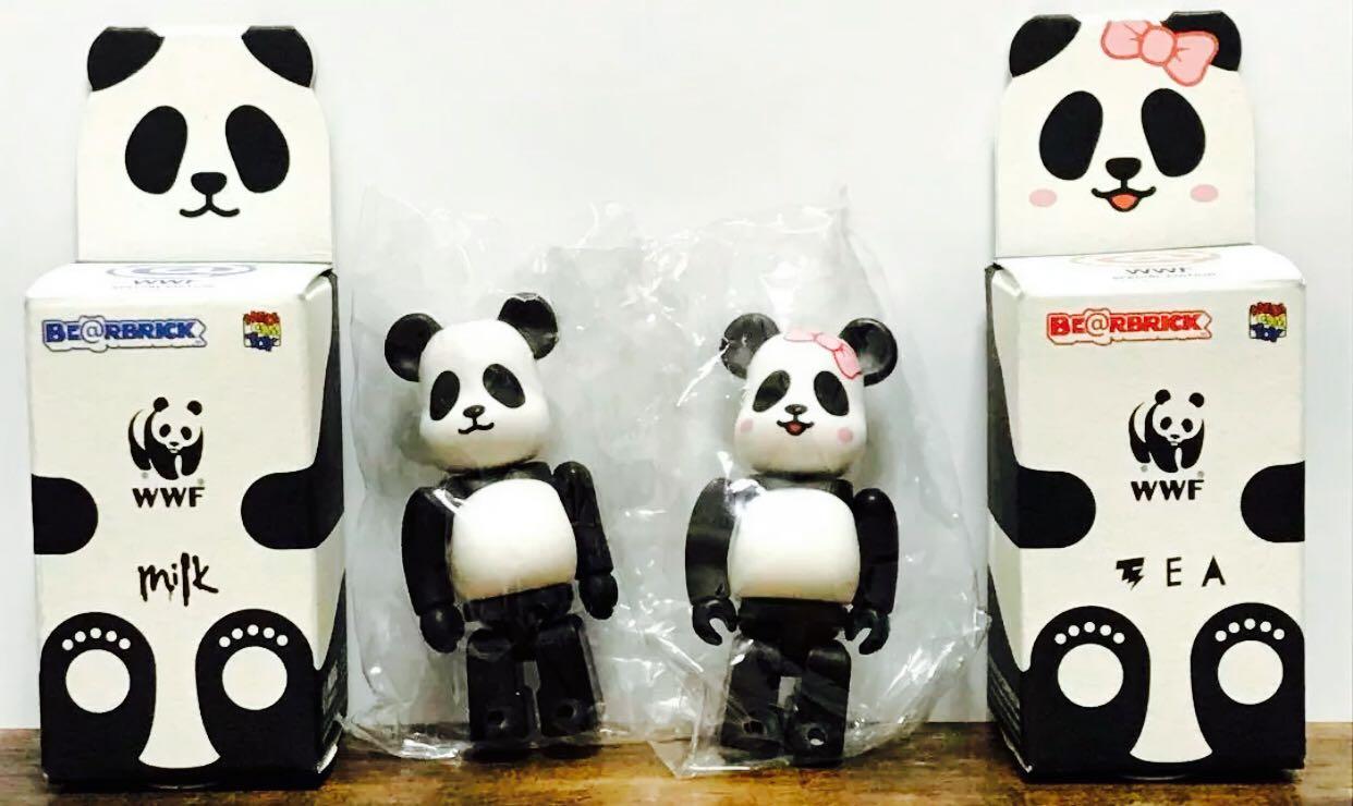 2007 WWF x Milk 100% Panda Bearbrick Set, Hobbies & Toys, Toys & Games ...