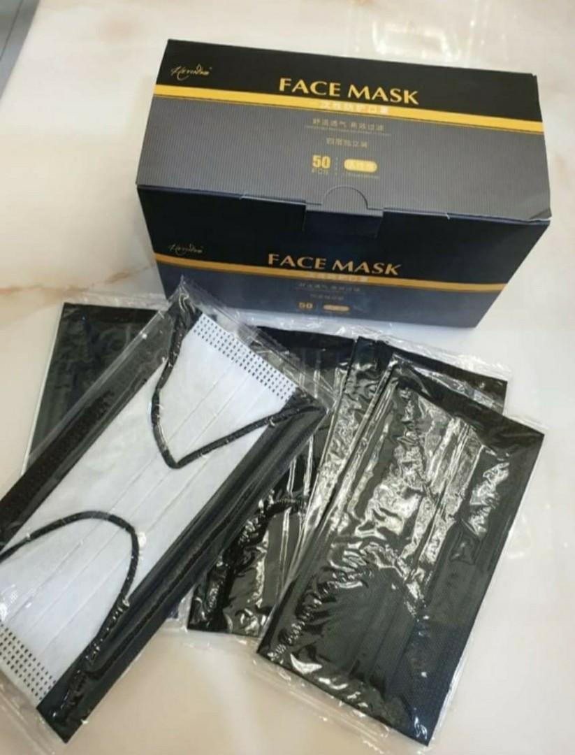 4 ply mask - Black (individual pack) (50pcs per box) - Restocked ...