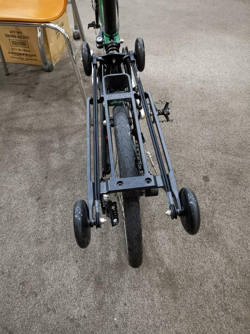 Brompton rack with roller blade wheels, Sports Equipment, Bicycles ...