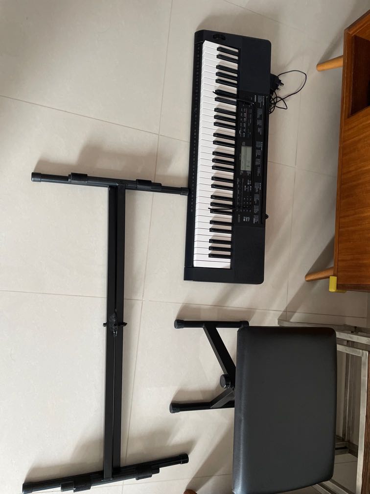 Casio Keyboard with stand and bench, Hobbies & Toys, Music & Media ...