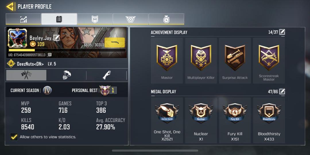 CODM Account (Legendary in Season 7), Video Gaming, Gaming Accessories ...