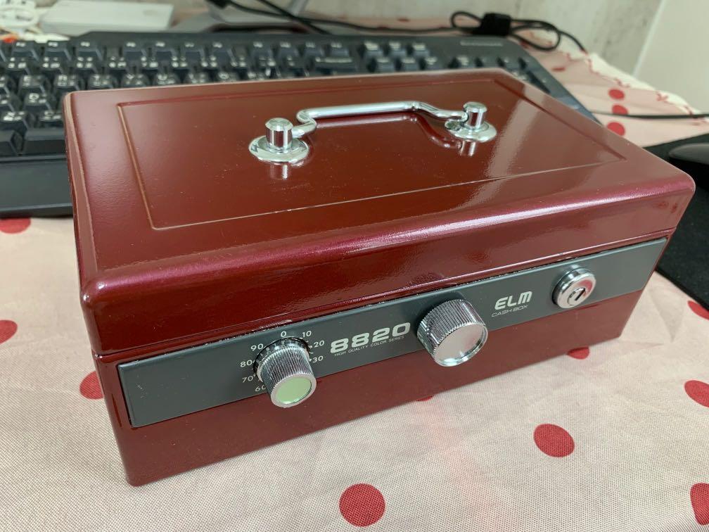ELM 8820 cash box 密碼鎖 小夾萬 錢箱 dail lock (no key) 冇鎖匙, 傢俬＆家居, 其他, 家居改善及收納 ...