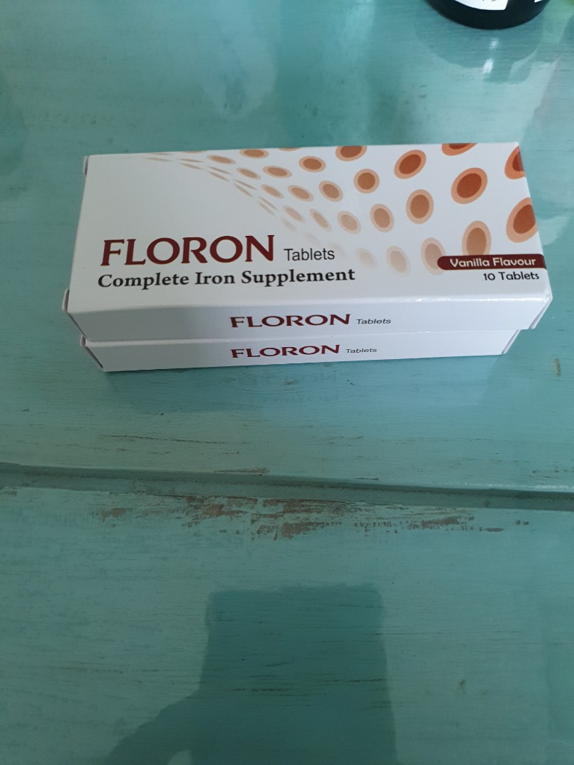 Floron Tablets - Complete Iron Supplement, Health & Nutrition, Health ...