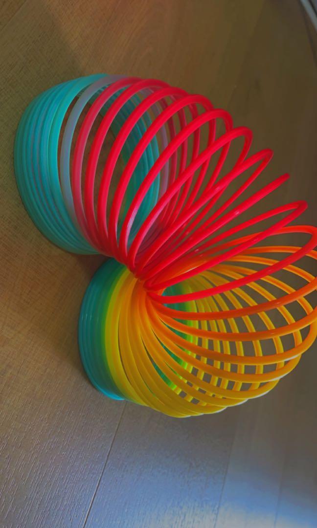 Giant slinky fidget toy spring rainbow mulitcolour big mega toys ...