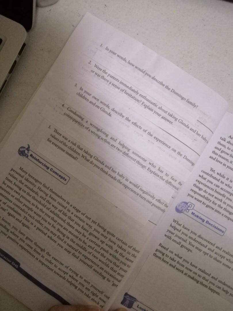 Growing in Character: A Senior High School Textbook on Personal ...