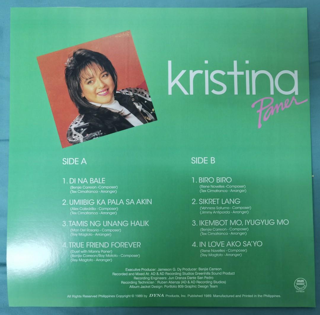 Kristina Paner Rare Opm Plaka Vinyl Records, Hobbies & Toys, Music ...