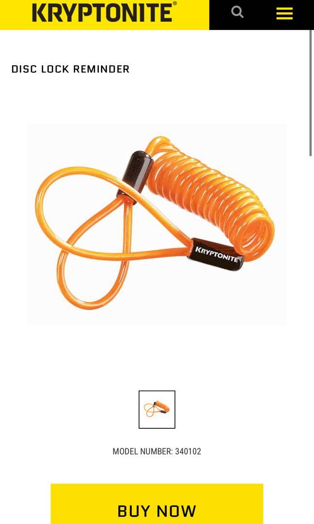 Kryptonite disc lock reminder, Motorcycles, Motorcycle Accessories on ...