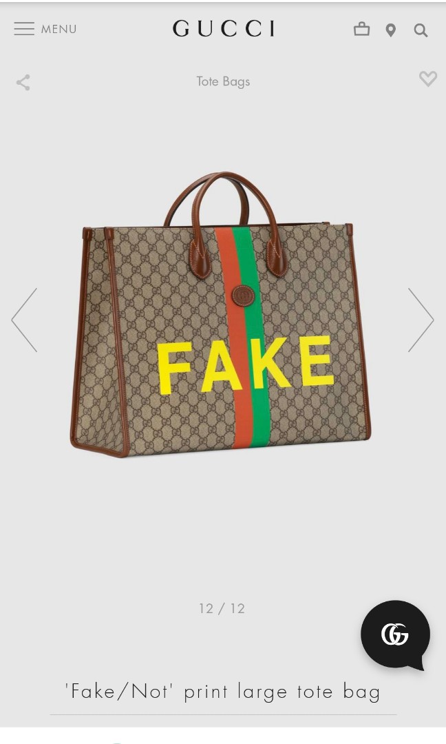 Limited edition Authentic FAKE/NOT gucci, Women's Fashion, Bags ...