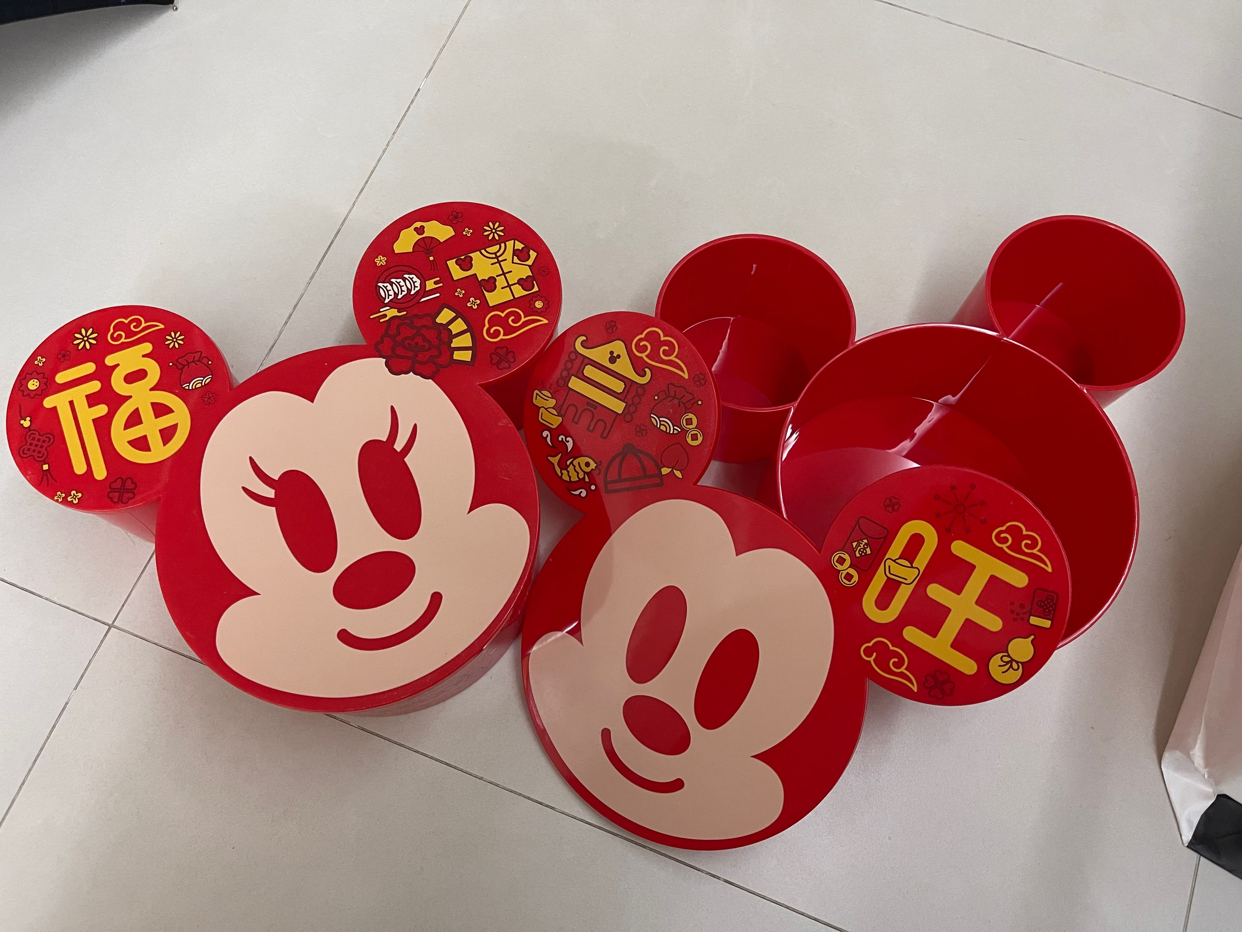 Mickey and Minnie container, Furniture & Home Living, Kitchenware ...