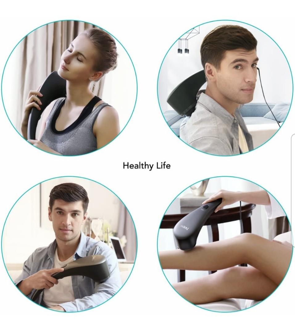 Naipo Handheld Percussion Massager with Heat MGPC-5000, Health & Nutrition, Massage Devices on ...