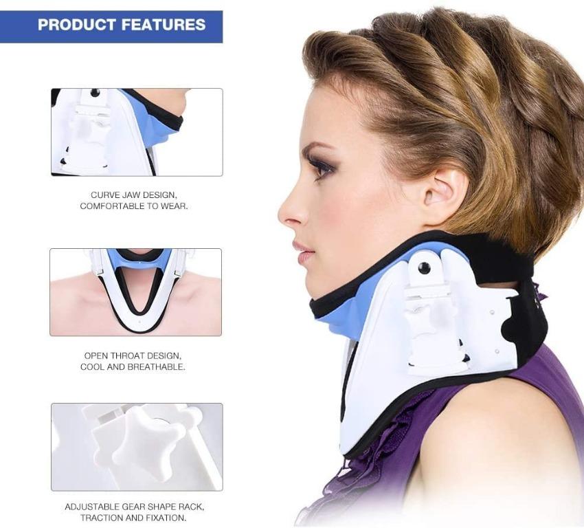 Neck Cervical Tractor, Adjustable Neck Support Brace Traction Treatment ...