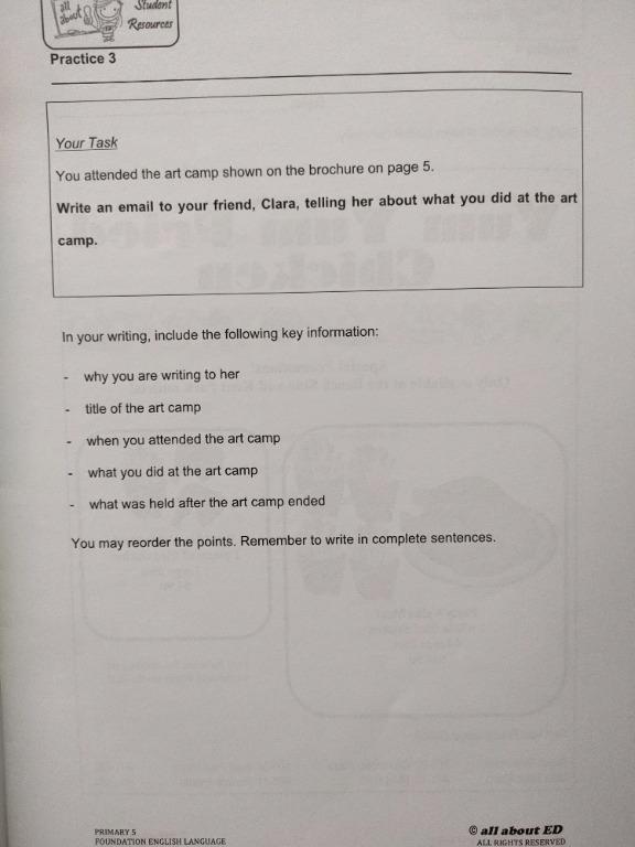 P5 Foundation Situational Writing Booklet Assessment (All About ED ...