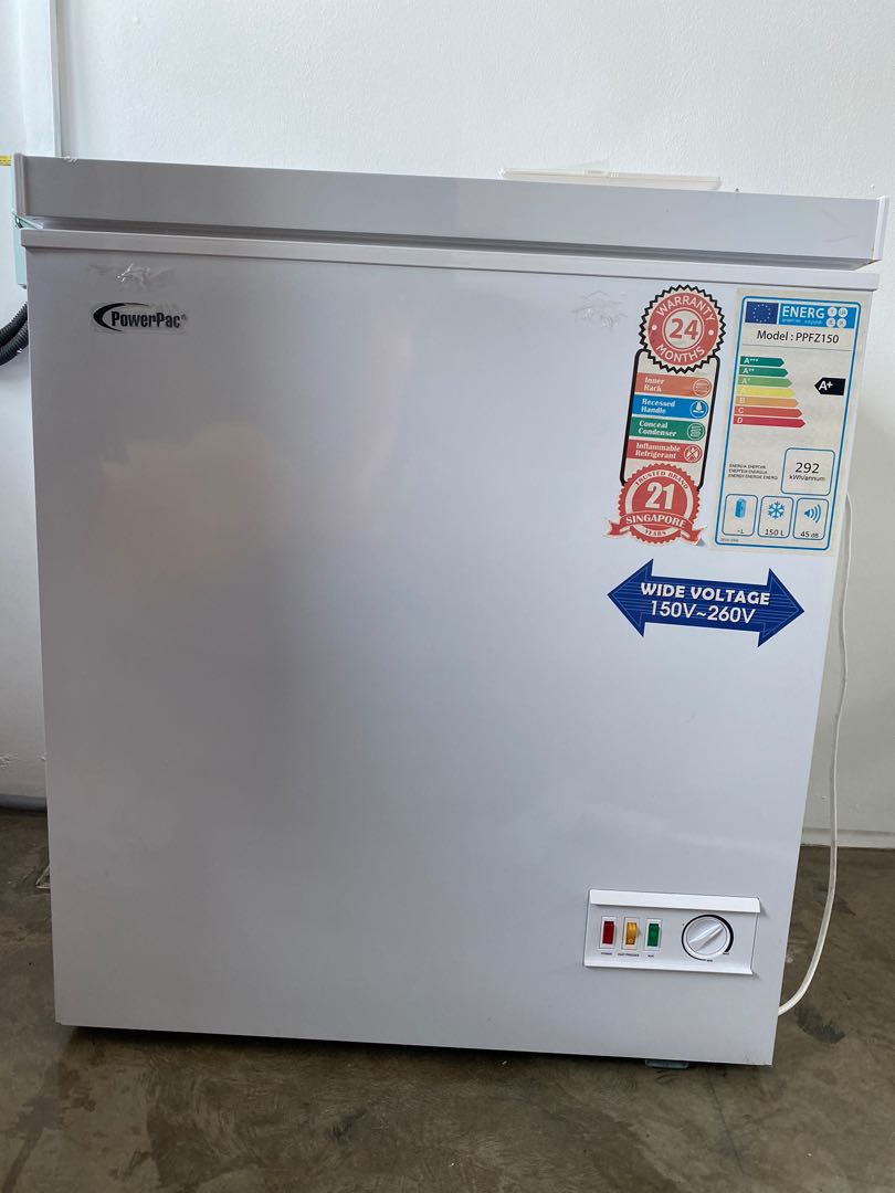 PowerPac 150L CHEST FREEZER CFC FREE, CHILLER & FREEZER (PPFZ150W), TV ...