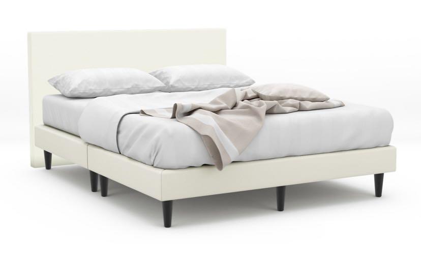Sleek queen size bed frame, Furniture & Home Living, Furniture, Bed ...