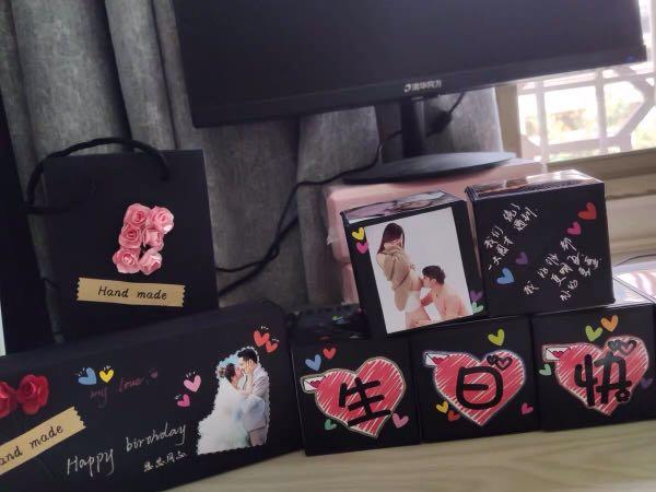 (Last 2 left| Clearance Ready Stock) Easy DIY Jumping Exploding Pop Up Cube Gift Set, Hobbies ...