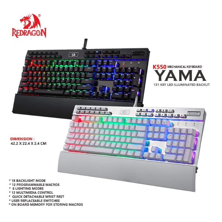 Redragon Yama K550 Led RGB Backlit Mechanical Keyboard, Computers & Tech, Parts & Accessories ...