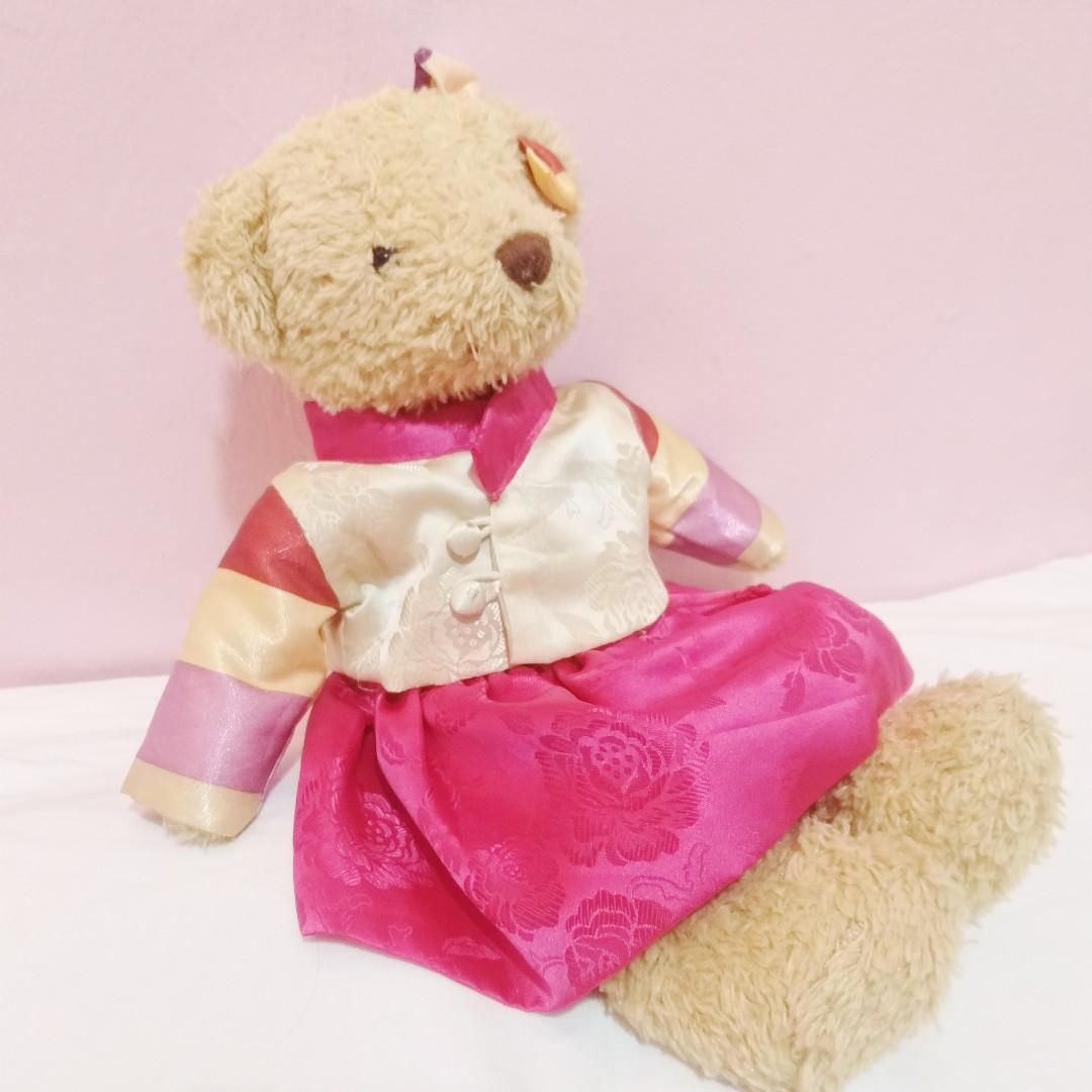 Teddy Bear in Korean Hanbok Stuffed Plush Toy, Hobbies & Toys, Toys ...