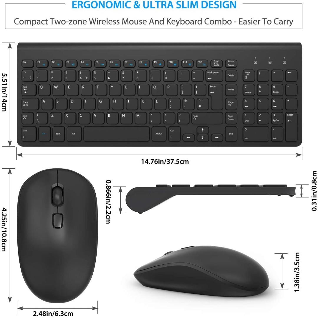 Tedgem Wireless Keyboard And Mouse Tedgem 2 4g Wireless Keyboard And Mouse Set Ergonomic Wireless