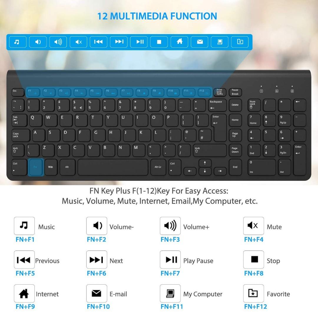 Tedgem Wireless Keyboard And Mouse Tedgem 2 4g Wireless Keyboard And Mouse Set Ergonomic Wireless