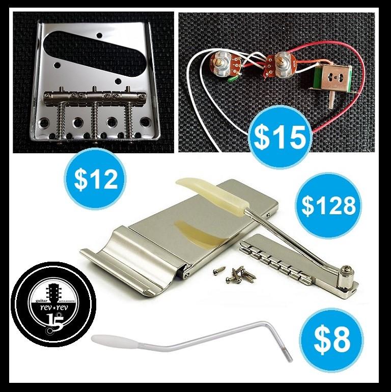 Telecaster Bridge, Volume / Tone Pots & Switch, Stratocaster Tremolo ...