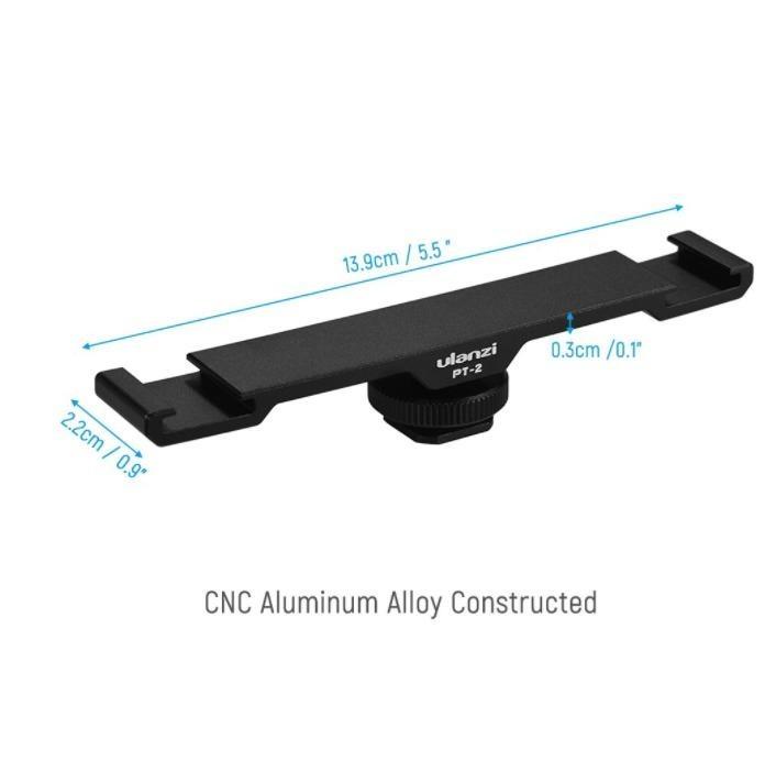 Ulanzi PT-2 Metal Cold Shoe Plate Universal 2 Hot Shoe Mount Extension ...