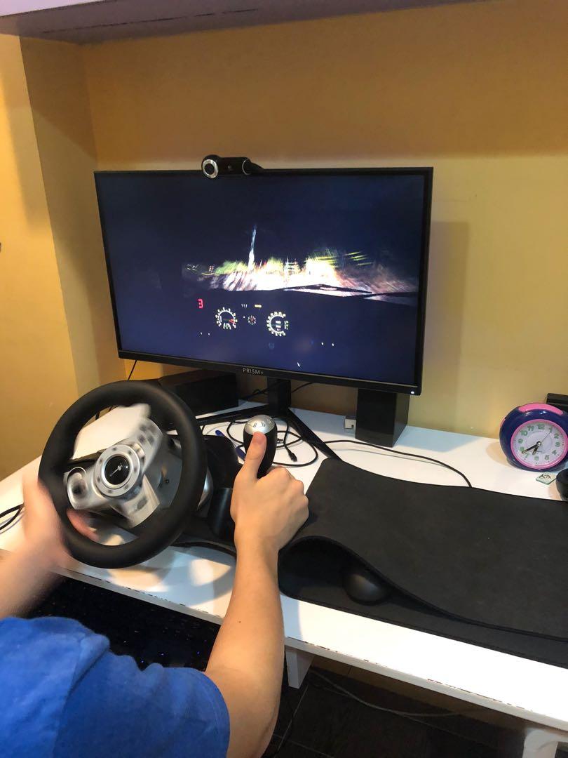 Usb Steering Wheel, Video Gaming, Video Games, Others on Carousell