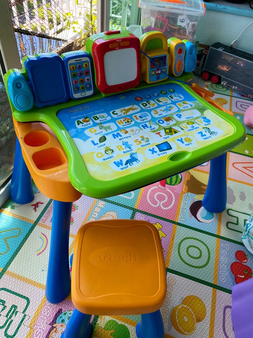 Vtech Touch and learn activity desk, Babies & Kids, Baby Nursery & Kids ...
