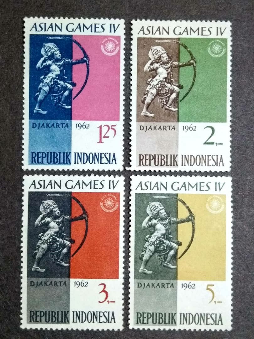 [4250] 1962 Indonesia The 4th Asian Games, Jakarta Complete Set - 4v ...