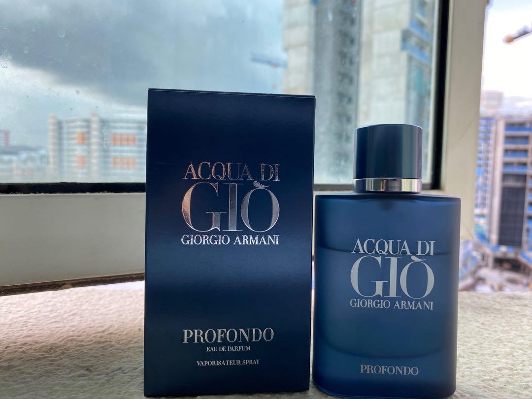 Acqua Di Gio Profondo 75ml Eau De Parfum, Beauty & Personal Care ...