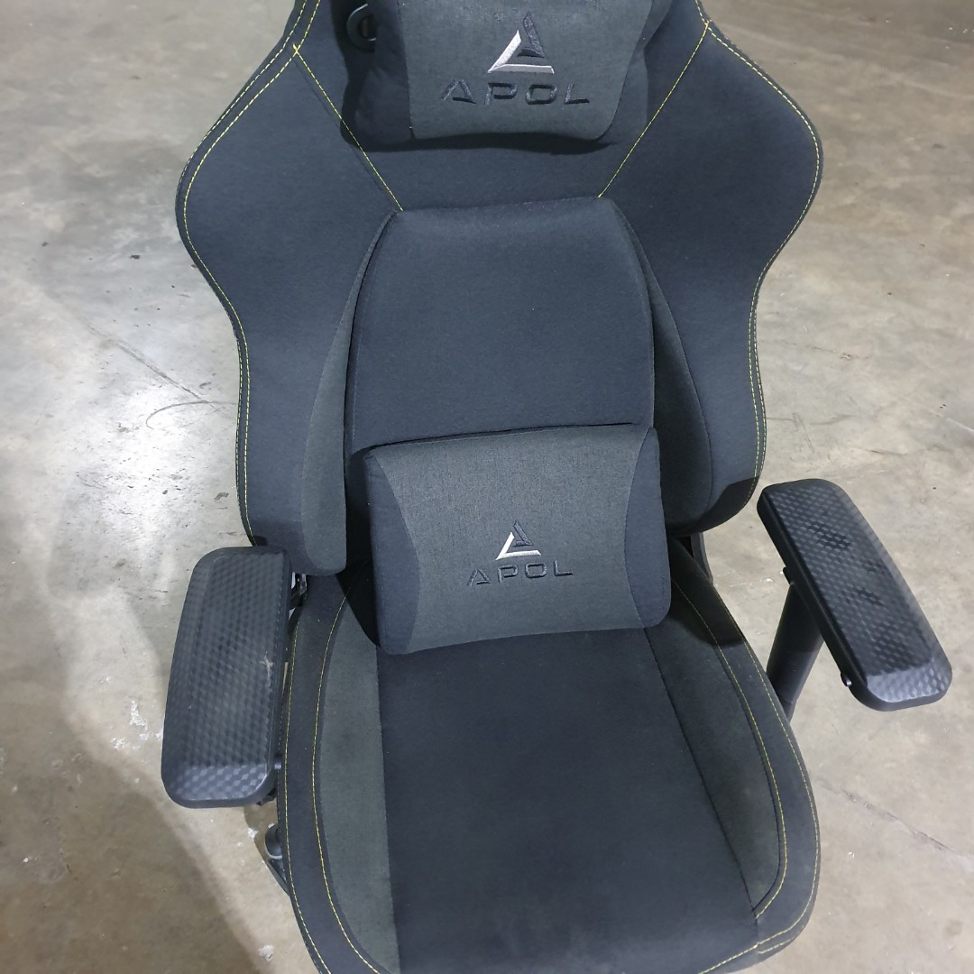 Behemoth Charcoal Fabric (2nd hand Apol chair), Furniture & Home Living ...