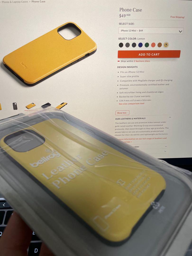 Bellroy Leather Phone Case - iPhone 12 mini, Mobile Phones & Gadgets ...