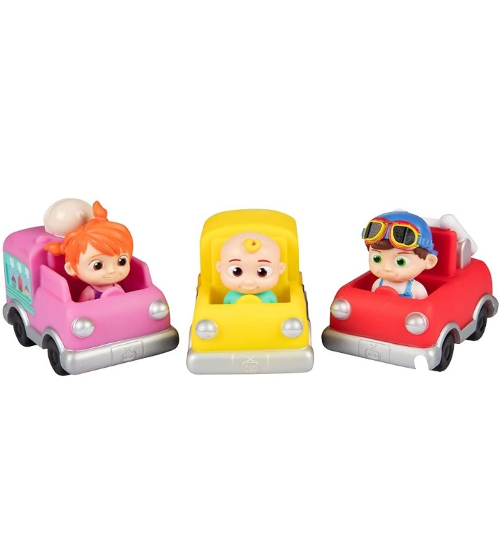 CoComelon Vehicle Toy 3 Pack - JJ, Tomtom & YoYo with School Bus, Fire ...