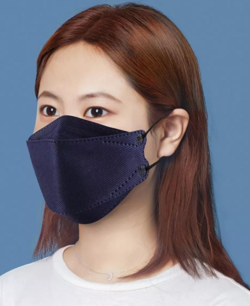 Denim/Navy KF 94 Mask (10 Masks/Pack), Health & Nutrition, Face Masks ...