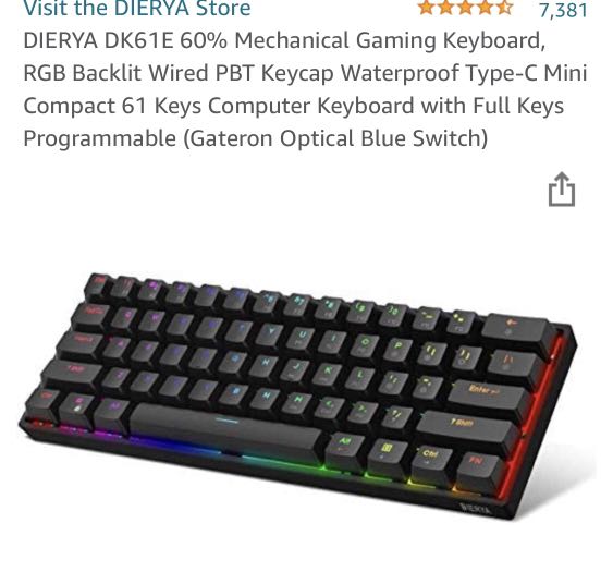 DIERYA Store 4.6 out of 5 stars 7,381 Reviews DIERYA DK61E 60% ...